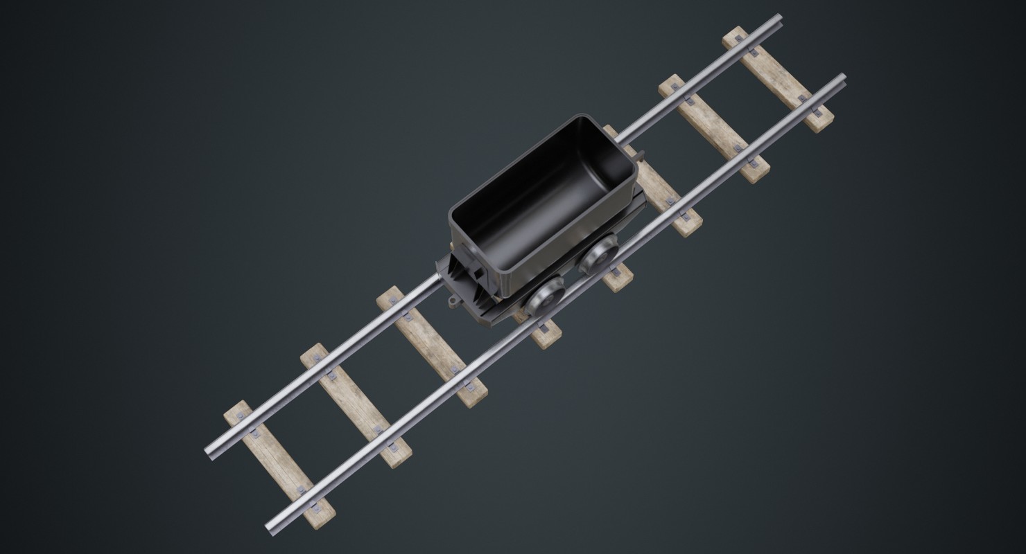ArtStation - Mining Cart 1A | Game Assets