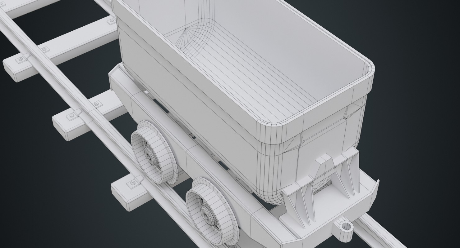 ArtStation - Mining Cart 1B | Game Assets