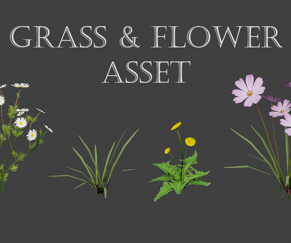 ArtStation - Grass & Flower Asset | Game Assets