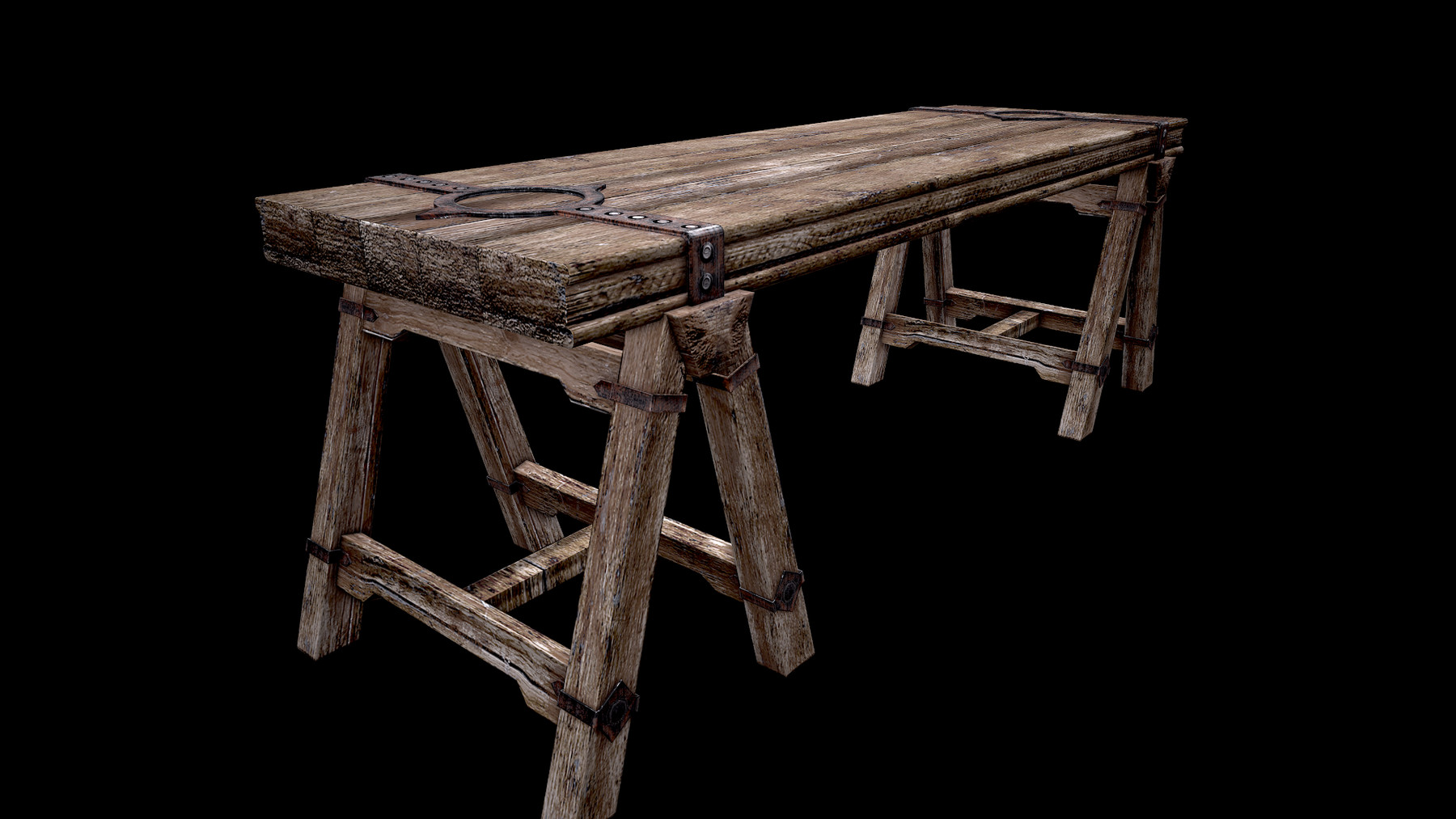 ArtStation - Rusty wooden Table | Game Assets