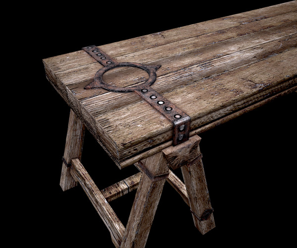 ArtStation - Rusty wooden Table | Game Assets