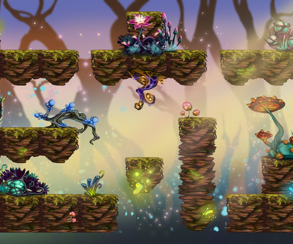 ArtStation - 2D Tile Pack - Fantasy Forest | Game Assets