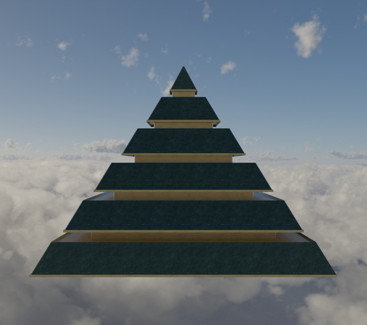 ArtStation - Golden and Green Marbled Pyramid with Squared Spike | Game ...