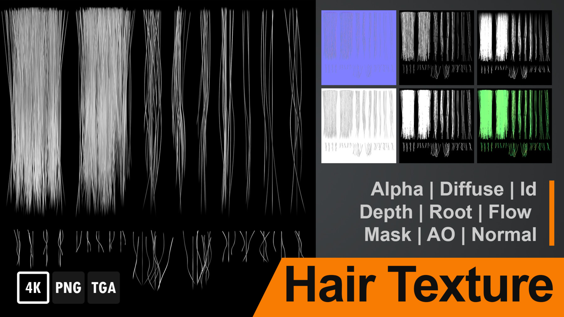 ArtStation - Hair Textures 4K | Game Assets