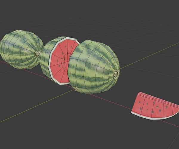 ArtStation - Watermelon 3D Model | Game Assets
