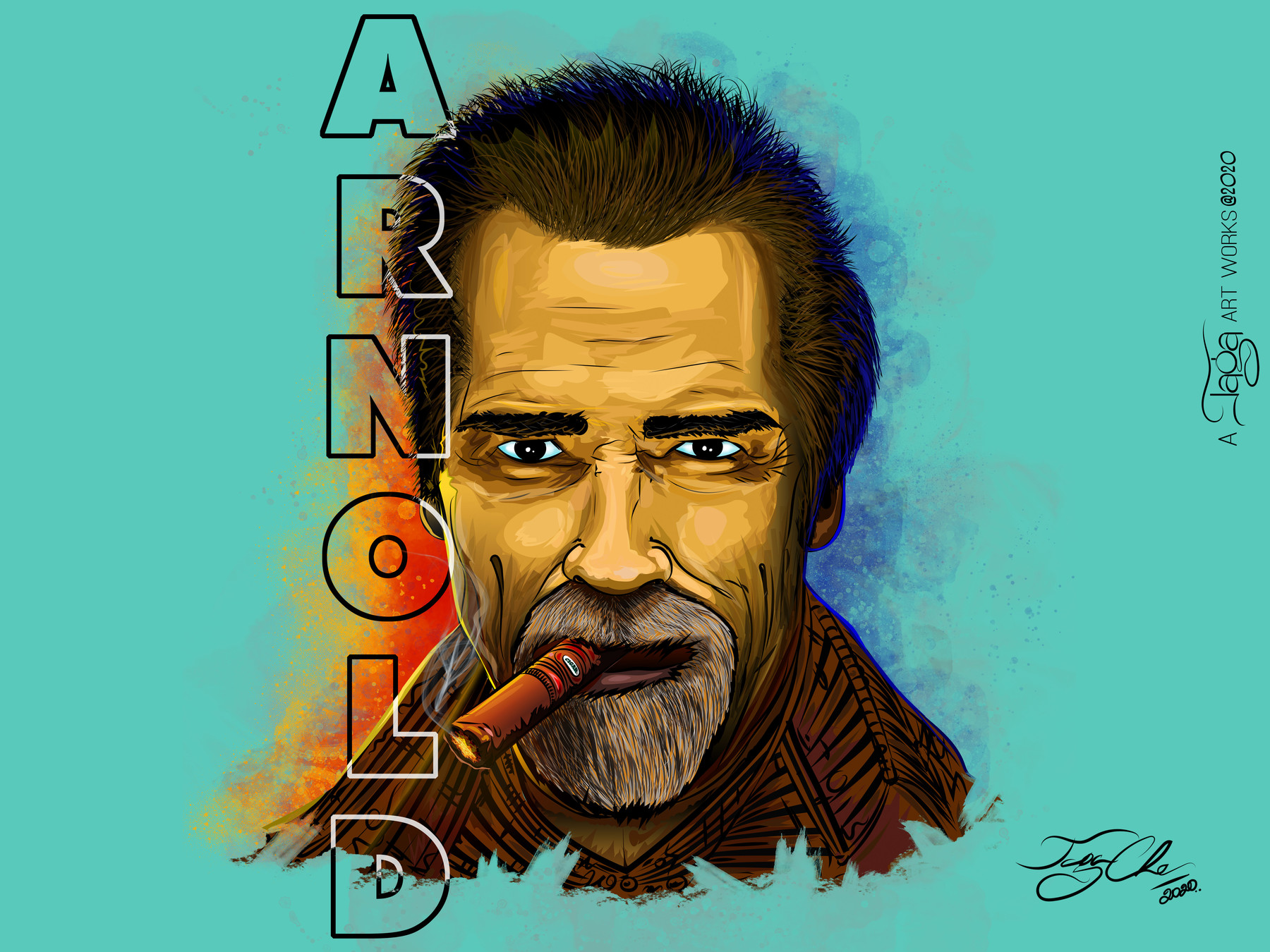 ArtStation - Arnold vector digital portrait | Artworks