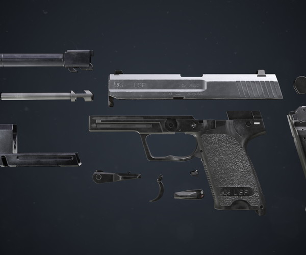 ArtStation - H&K USP Match Handgun | Game Assets