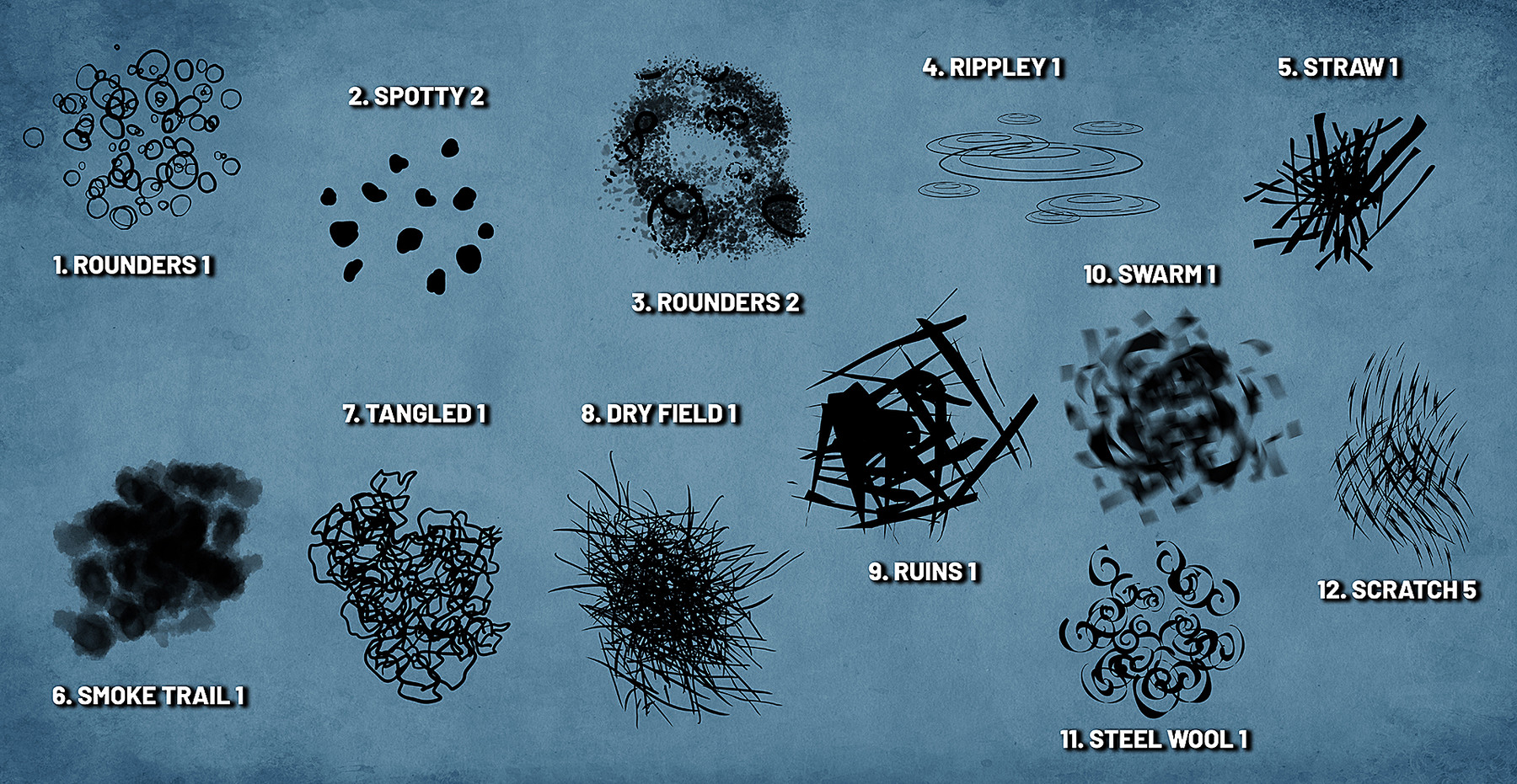 ArtStation - SHIDOOK BRUSH PACK 8 (Photoshop CS6+) | Brushes