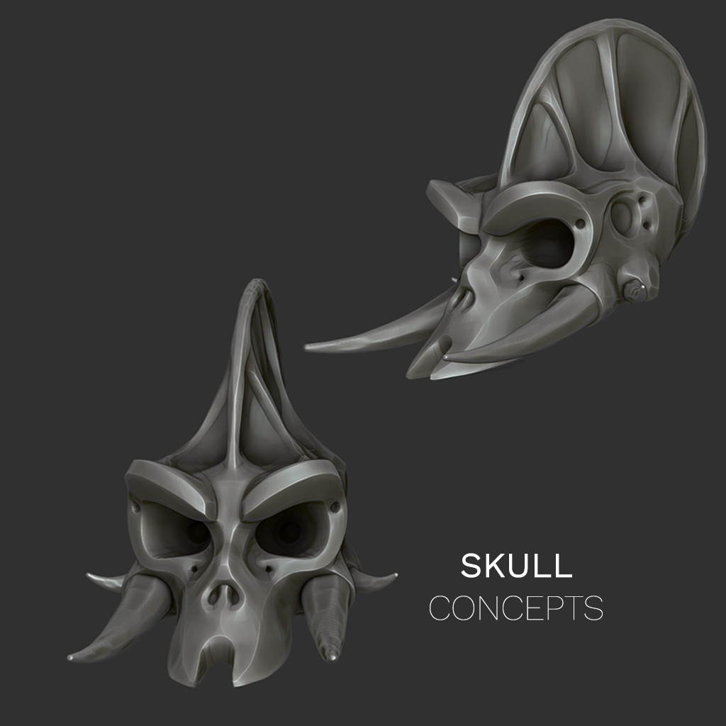 ArtStation - Skull stylized concepts | Resources