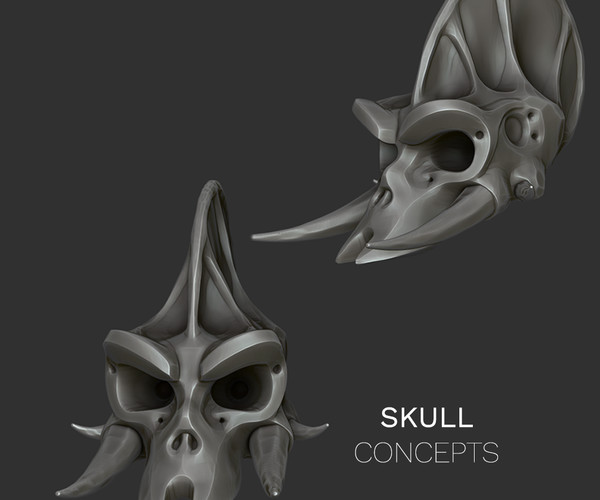 ArtStation - Skull stylized concepts | Resources