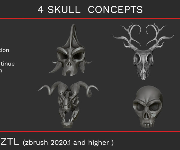 ArtStation - Skull stylized concepts | Resources