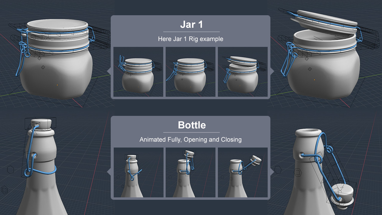 ArtStation - Clamp Jar, Bottle + Animation | Resources