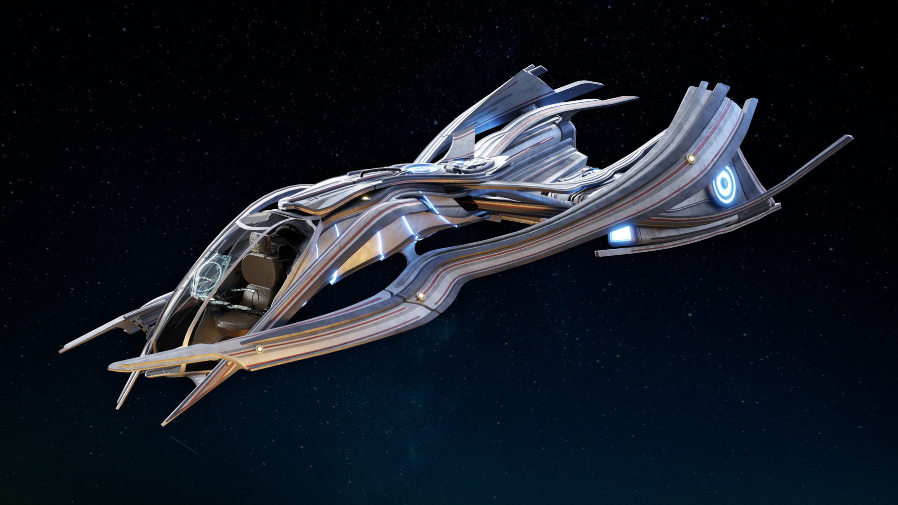 ArtStation - Gemini Small Scifi Starship | Resources