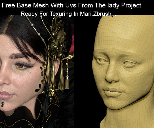 ArtStation - Free Base Mesh From Project With Good Topology And UV ...