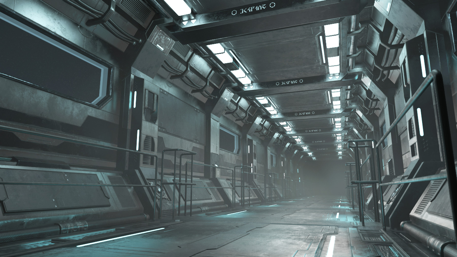 ArtStation - Sci-Fi Modular Corridor Version 1 - Low Poly | Game Assets