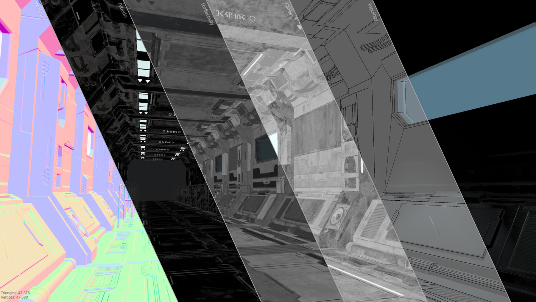 ArtStation - Sci-Fi Modular Corridor Version 1 - Low Poly | Game Assets