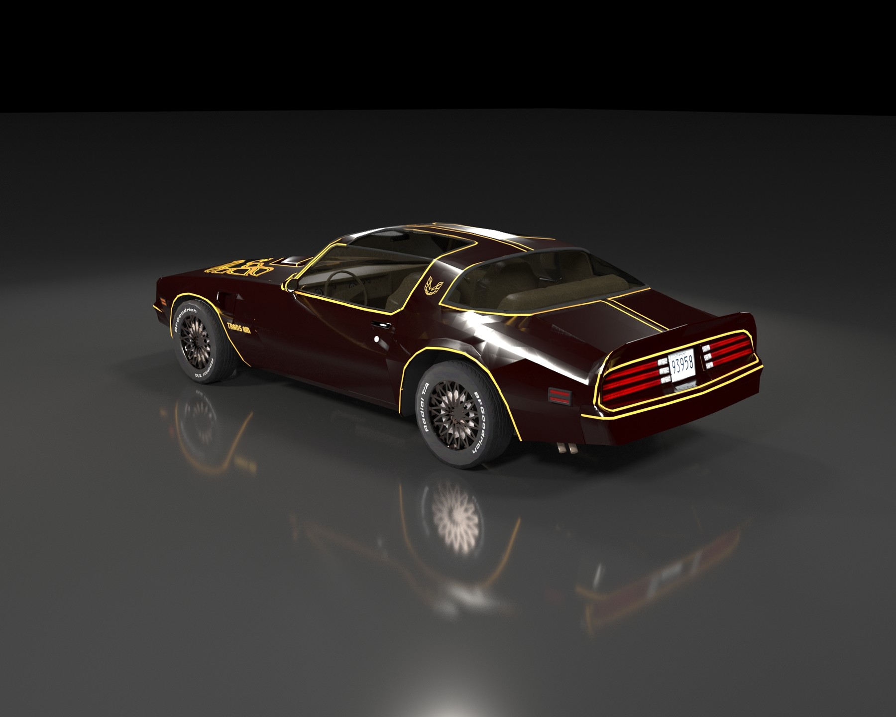 ArtStation - Pontiac Firebird 1977 Low Poly | Game Assets