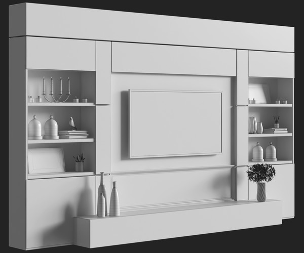 ArtStation - modern tv wall 15 | Resources