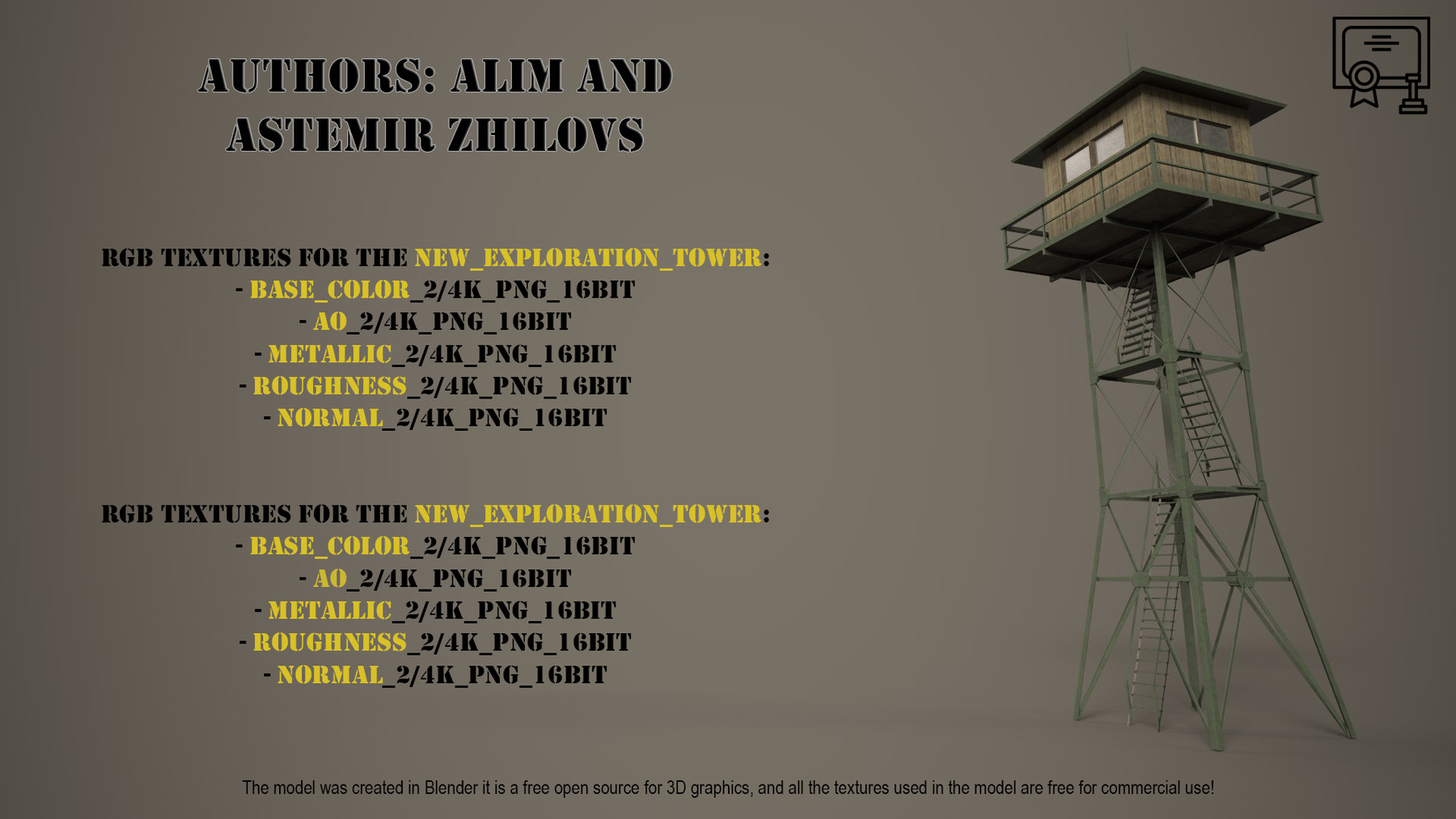 ArtStation - Scout Tower Low-poly 3D model | Resources