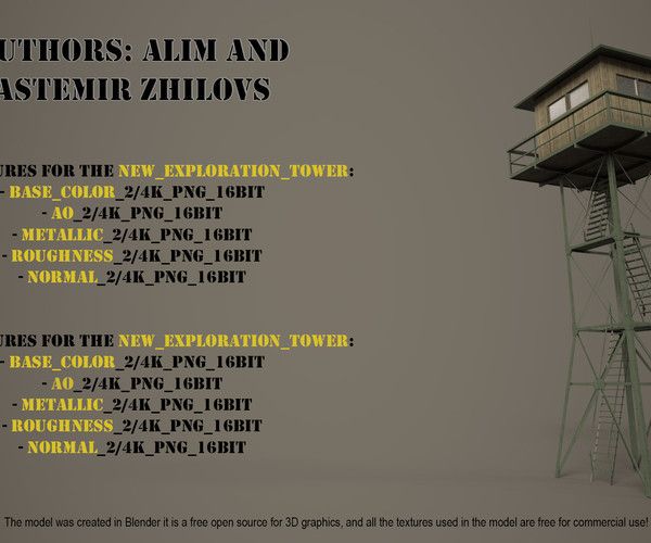 ArtStation - Scout Tower Low-poly 3D model | Resources