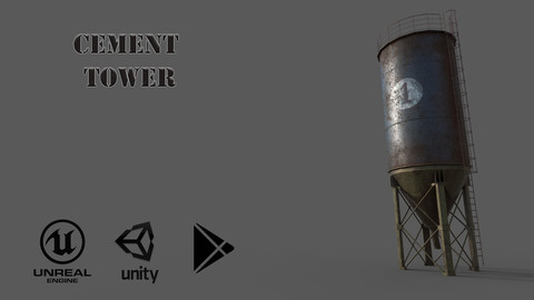 ArtStation - Oil Pump Low-poly 3D model | Game Assets