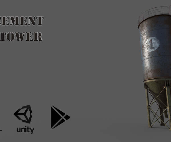 ArtStation - Cement Tower Low-poly 3D model | Resources