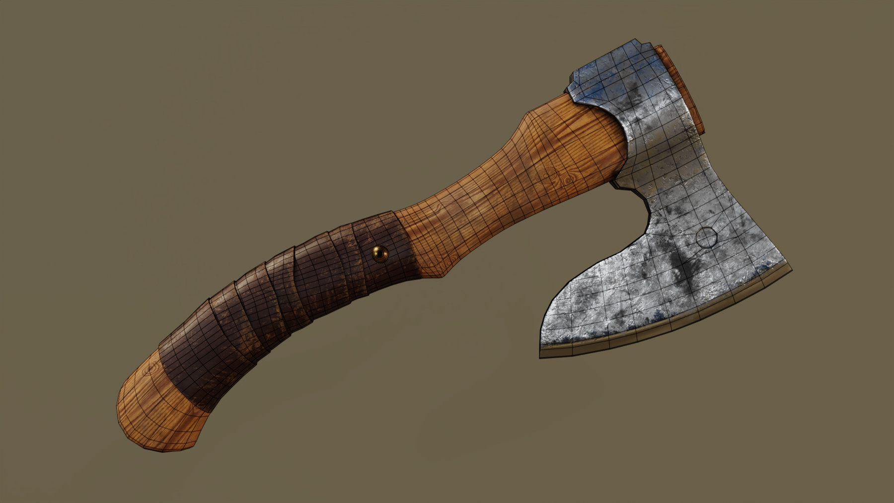ArtStation - Axe low poly and high poly 3d model | Game Assets