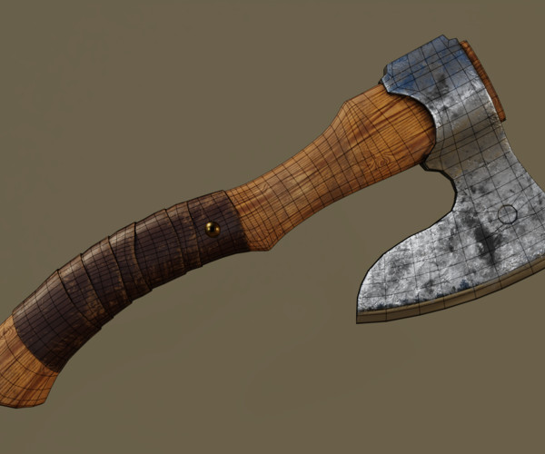 ArtStation - Axe low poly and high poly 3d model | Game Assets