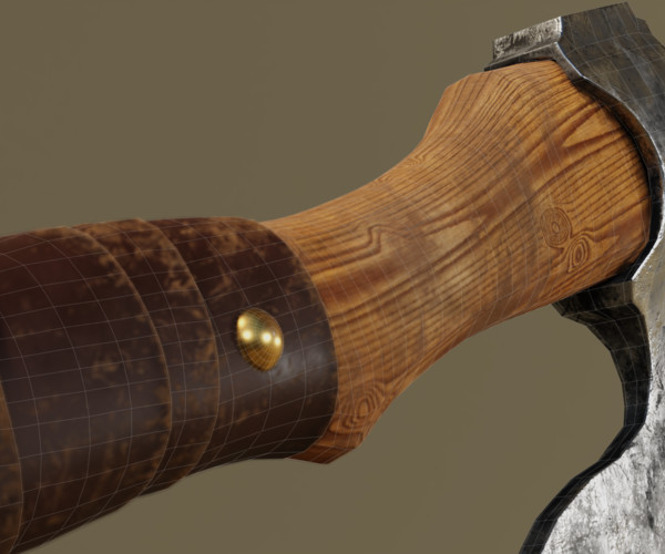 ArtStation - Axe low poly and high poly 3d model | Game Assets