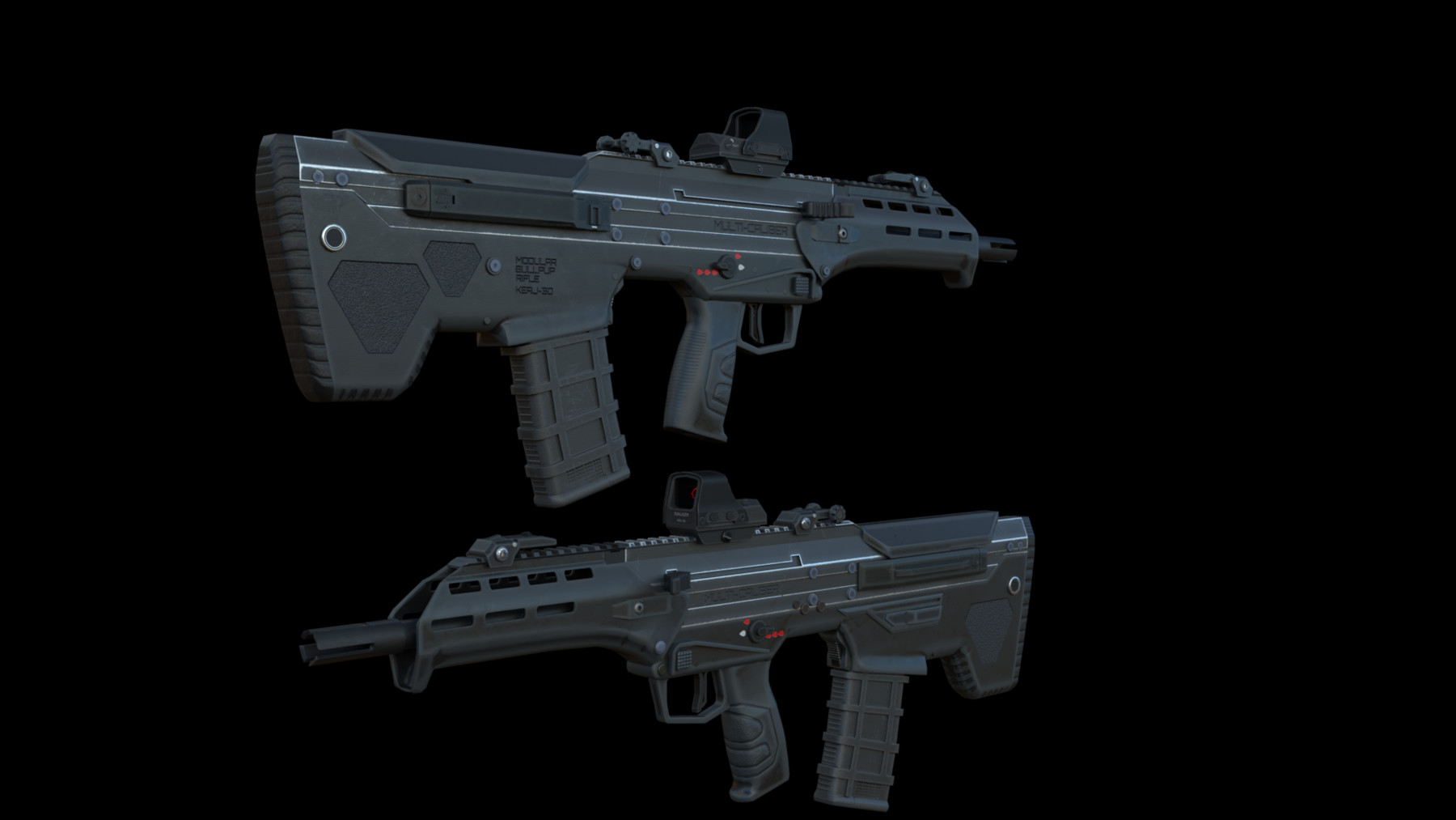 ArtStation - Modular Bullpup Rifle- Standard Variant | Game Assets
