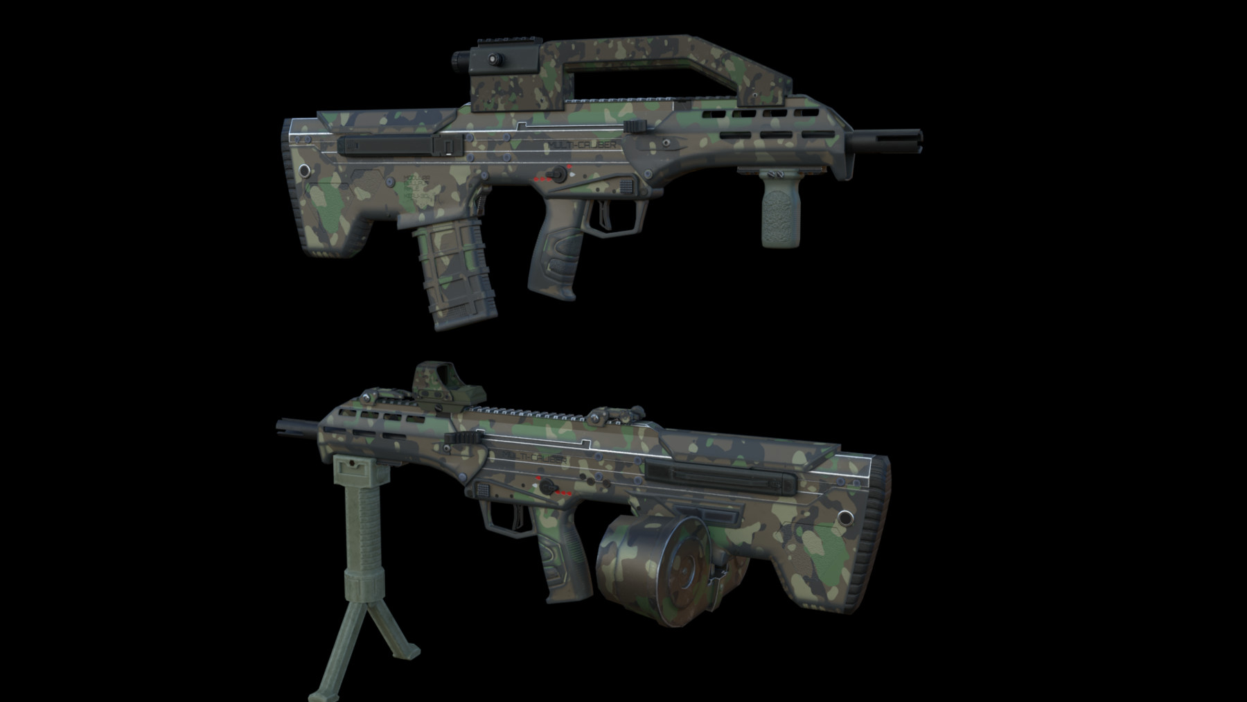 ArtStation - Modular Bullpup Rifle- Standard Variant | Game Assets