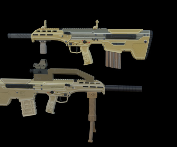 ArtStation - Modular Bullpup Rifle- Standard Variant | Game Assets