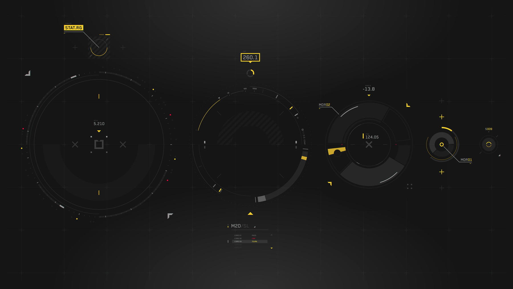 ArtStation - FUI / UI - Sci-fi Circular Elements Set | Game Assets