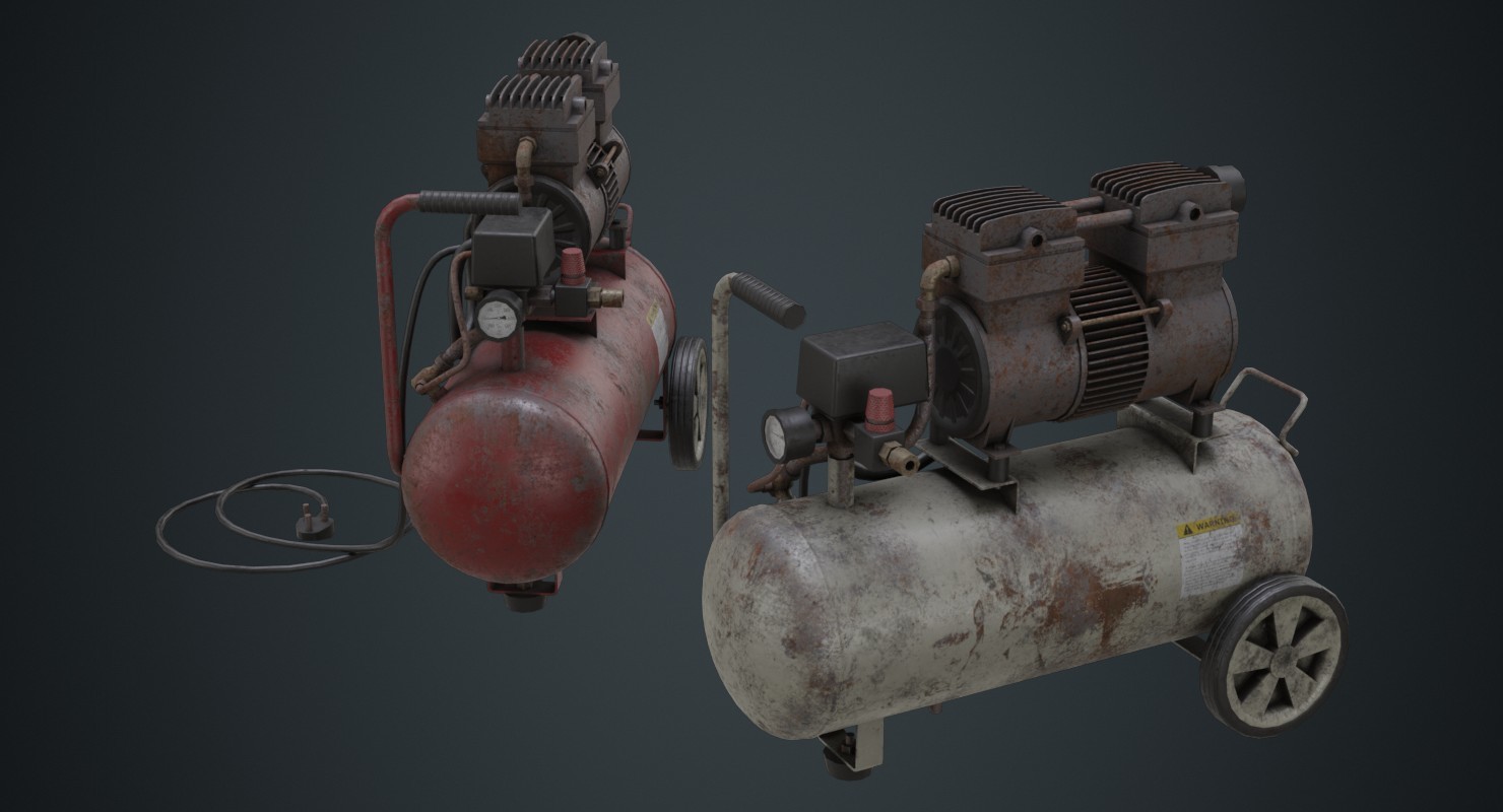 ArtStation - Air Compressor 3B | Game Assets
