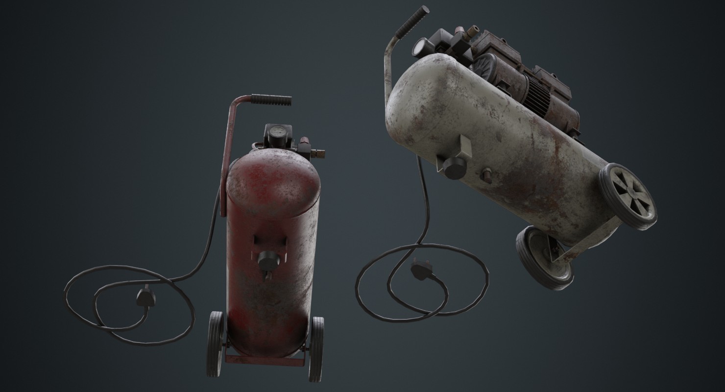 ArtStation - Air Compressor 3B | Game Assets