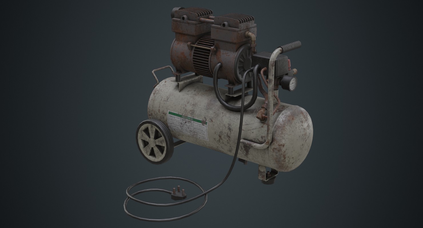 ArtStation - Air Compressor 3B | Game Assets