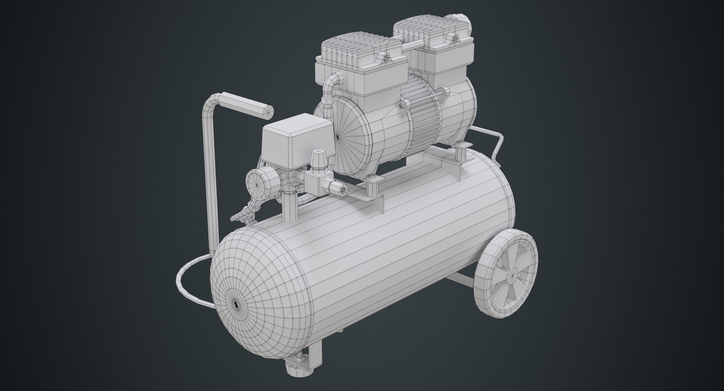 ArtStation - Air Compressor 3B | Game Assets