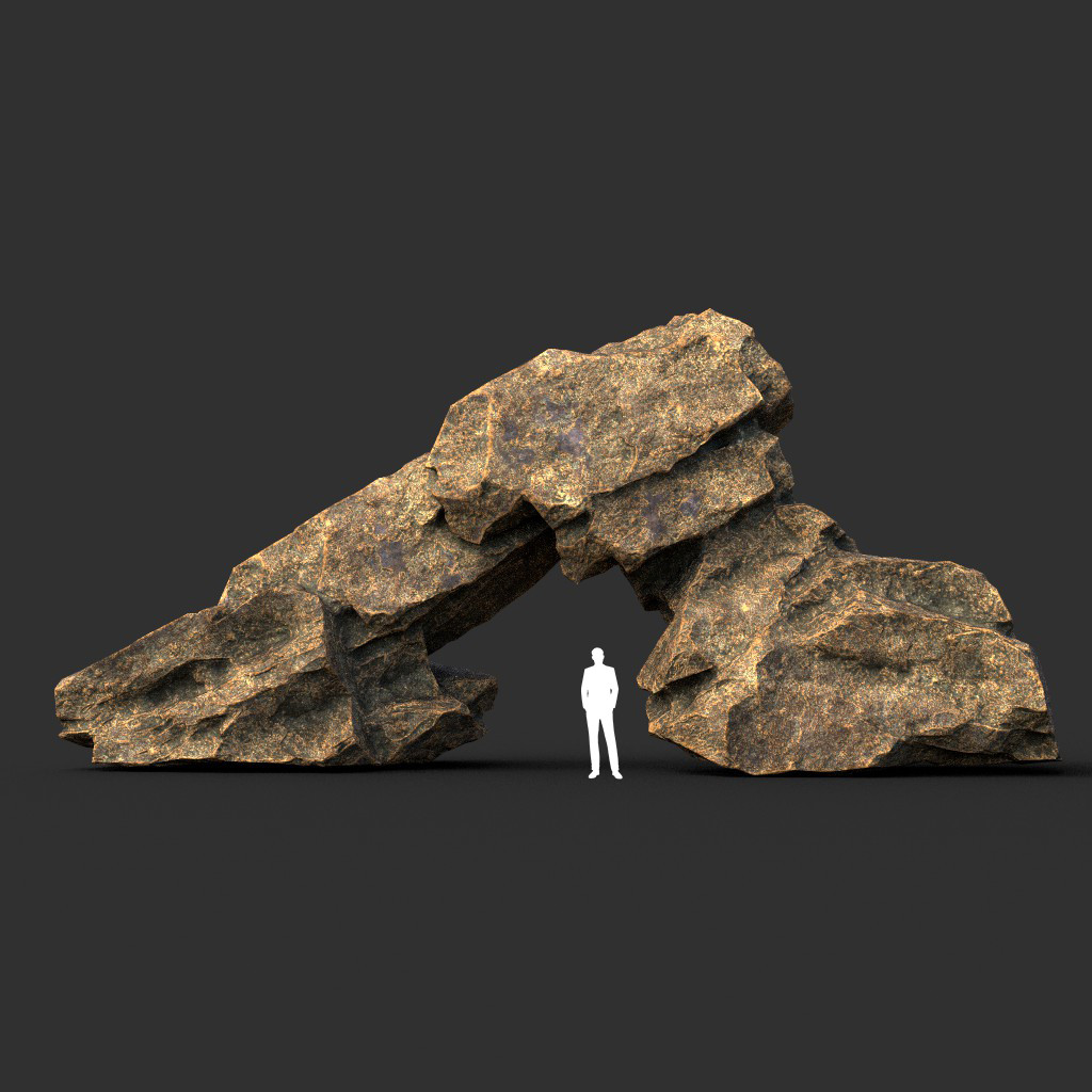 ArtStation - Low poly Brown Granite Rock Formation Pack 200207 | Game ...