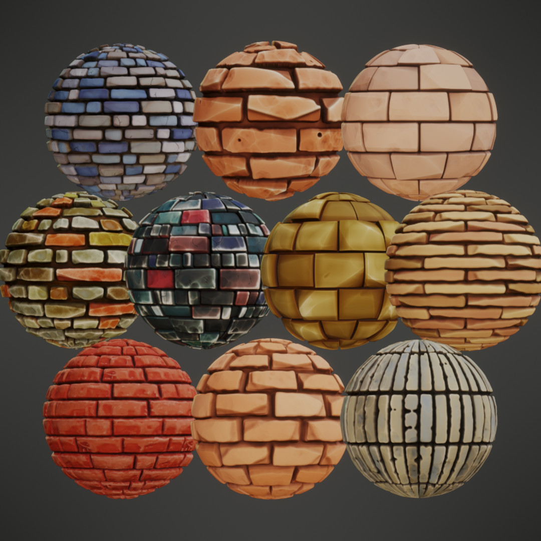 ArtStation - Stylized PBR Textures Bundle | Game Assets