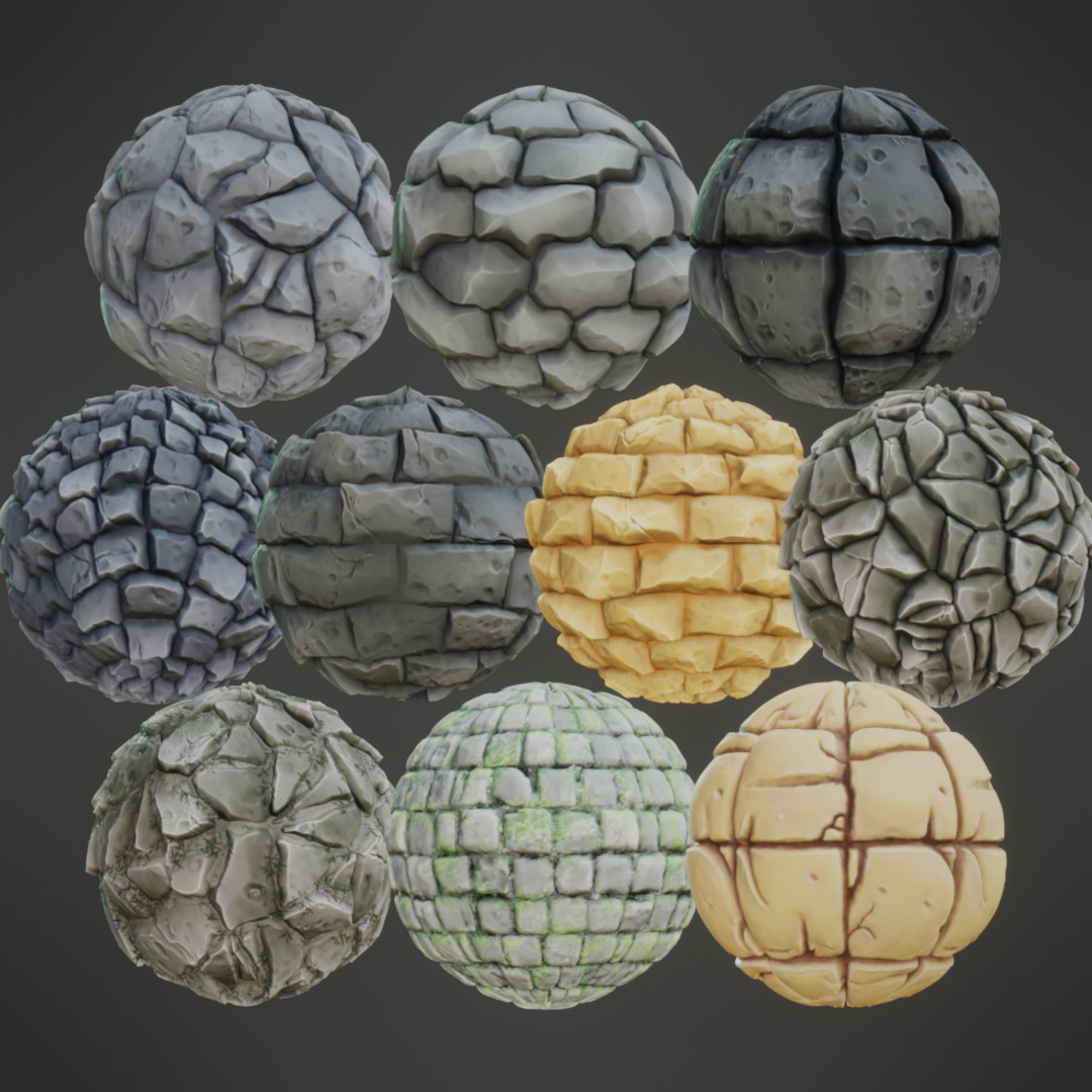 ArtStation - Stylized PBR Textures Bundle | Game Assets