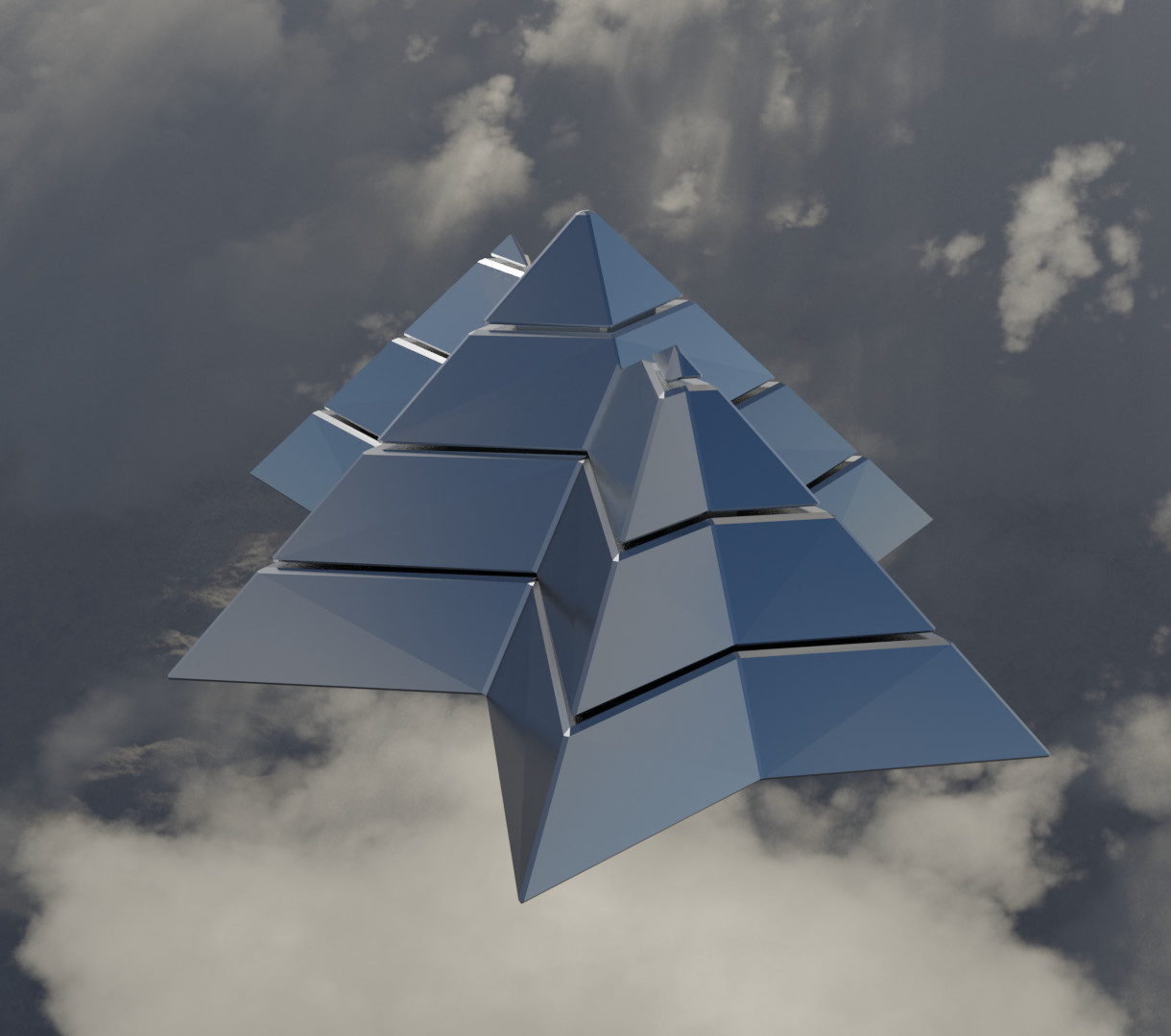 ArtStation - Silver Futuristic Pyramidal Build | Game Assets