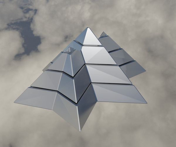 ArtStation - Silver Futuristic Pyramidal Build | Game Assets