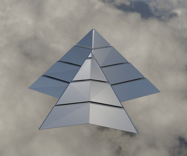 ArtStation - Silver Futuristic Pyramidal Build | Game Assets