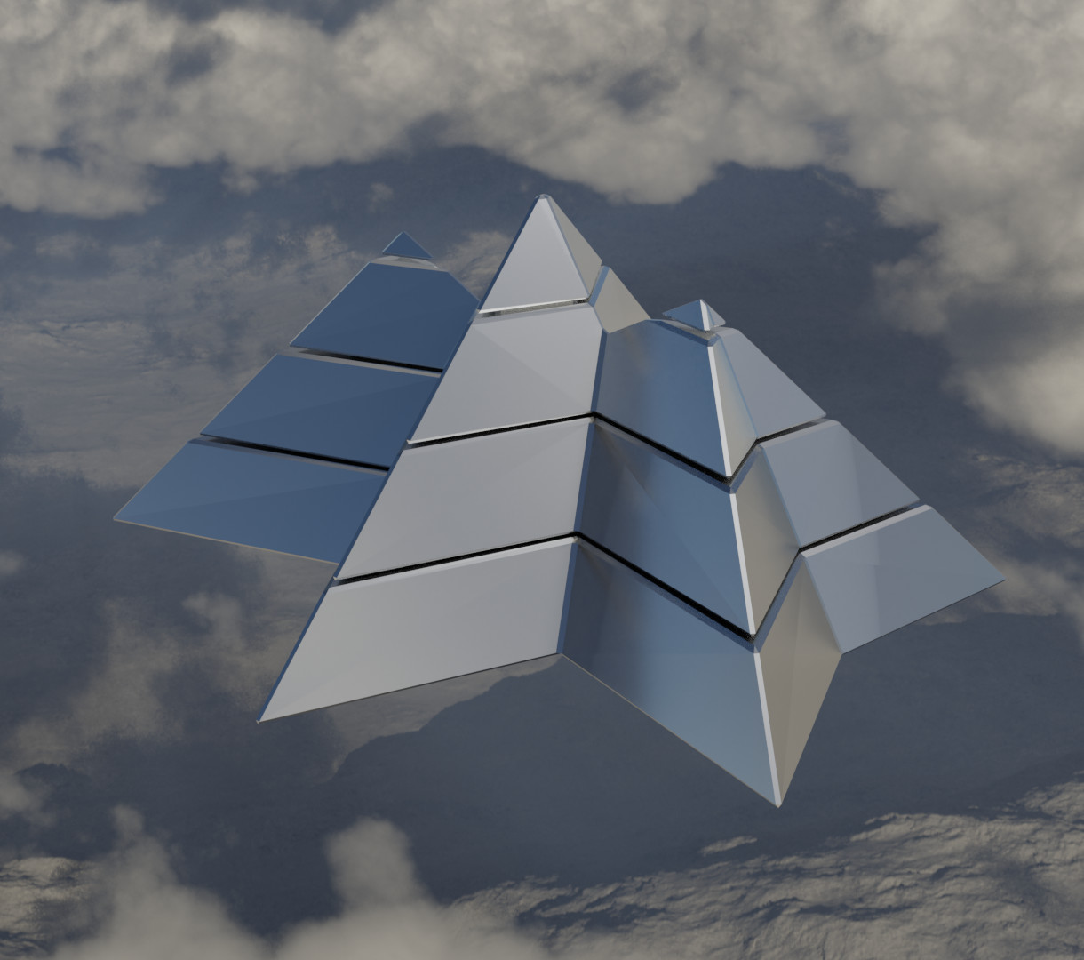 ArtStation - Silver Futuristic Pyramidal Build | Game Assets