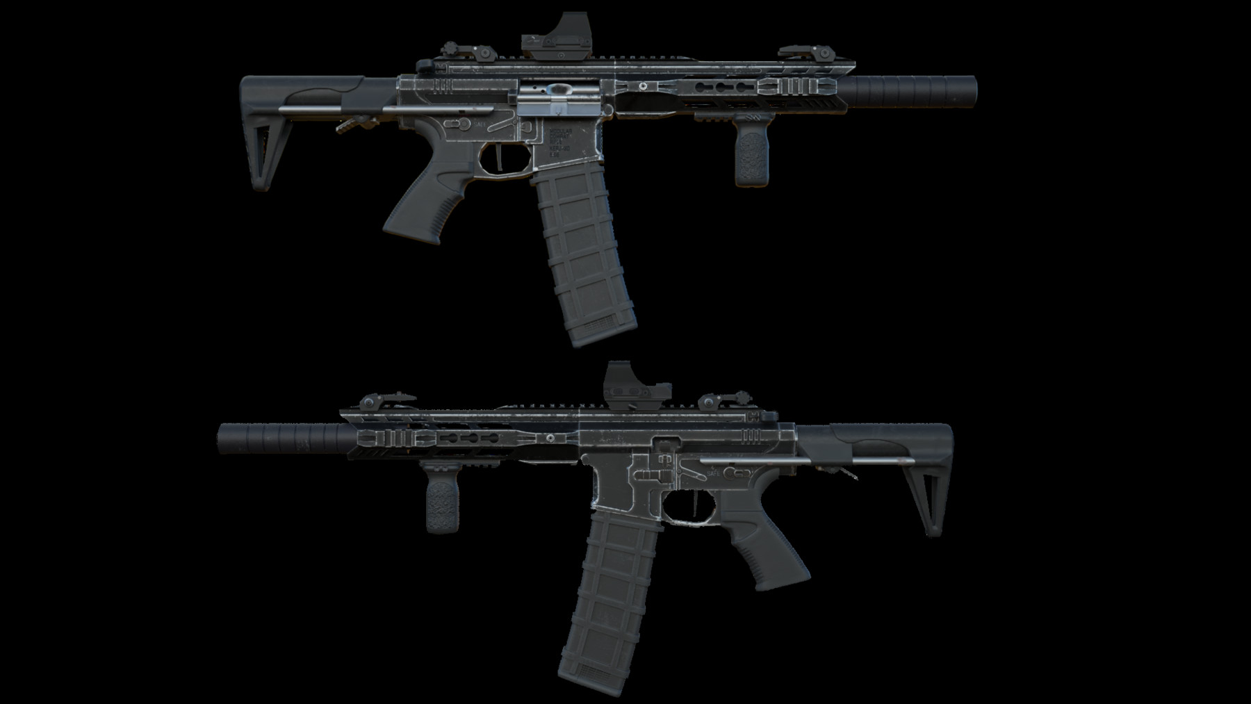 ArtStation - Modular Combat Rifle-Close Quarter Combat Variant | Game ...