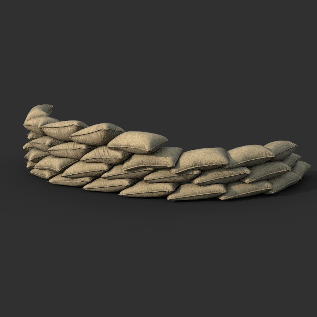 ArtStation - FREE Low poly Barrier Sandbag Pack 200203 | Game Assets