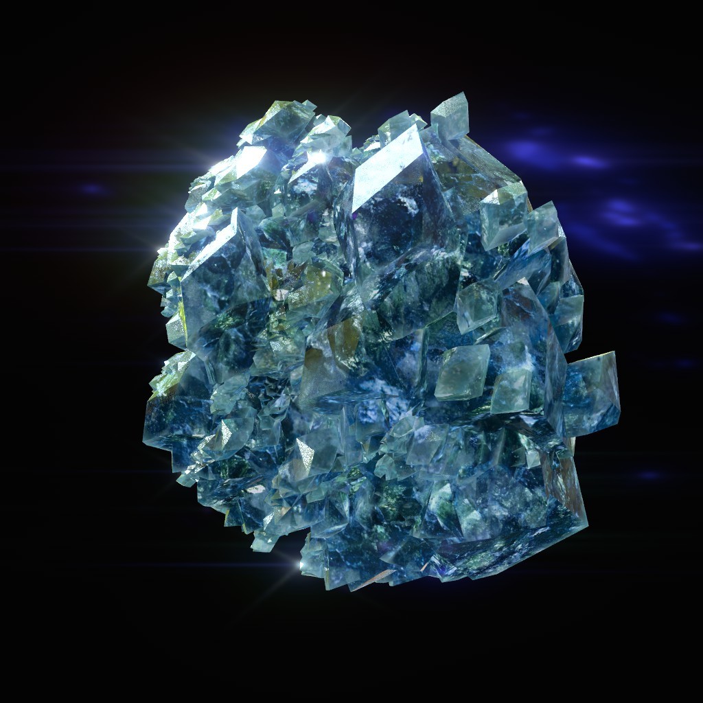 ArtStation - Low Poly Blue Crystal Gemstone Pack 200112 | Game Assets