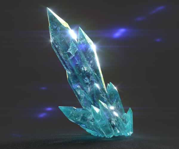ArtStation - Low poly Blue Crystal Gemstone Pack 200110 | Game Assets