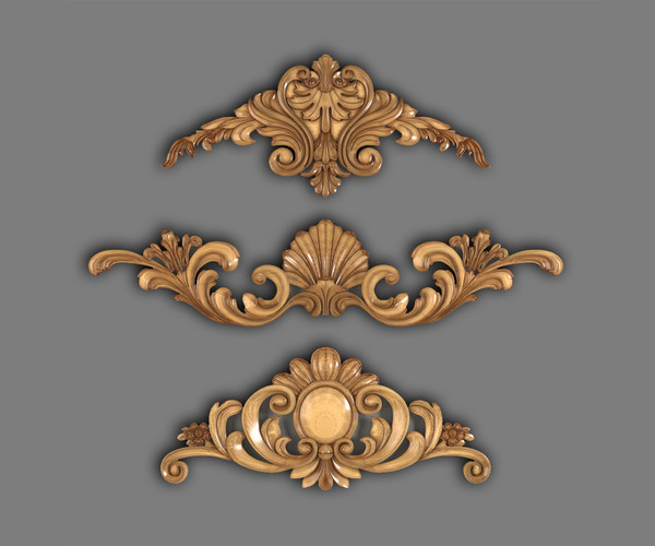 ArtStation - 3 Decorative Ornaments - 01 | Resources