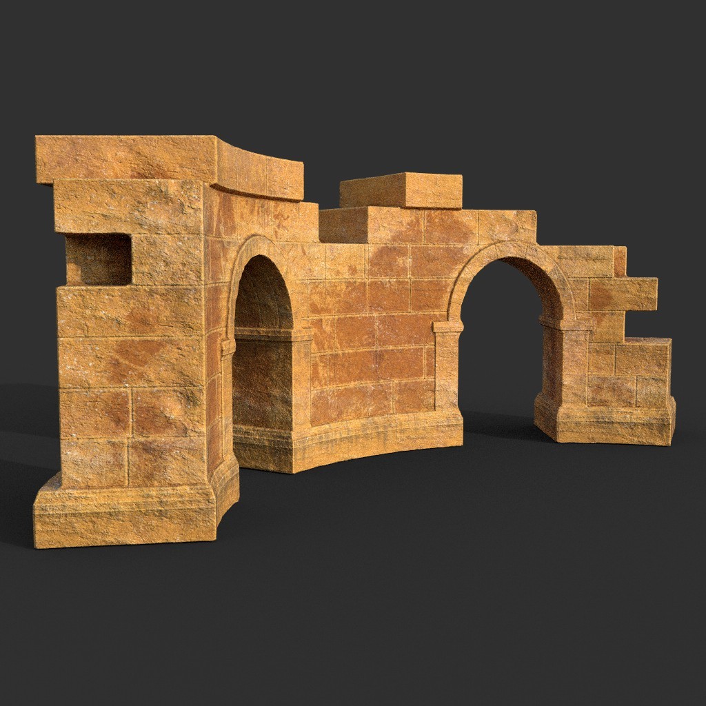 ArtStation - Low poly Ancient Roman Ruin Construction Pack - Sandstone ...